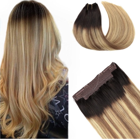 Hair | 2 Inch 105g Thick Hair Extensions With Invisible Fishing Line ...